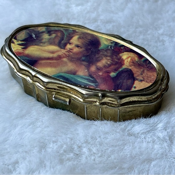 Vintage | Storage & Organization | Vintage Cupid Angel Gold Tone Mini ...
